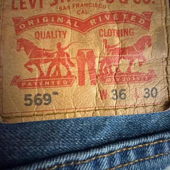 Levi's | Jeans | Levis Relaxed Blue Jeans With Iconic Two Horse Patch ...
